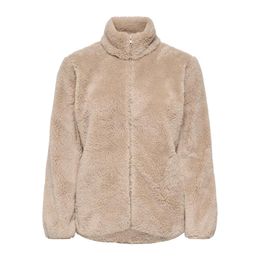 Only Damen Only Pl&uuml;schjacke &raquo;ONLMIRA CONTACT JACKET OTW&laquo; Kunstfaser beige M