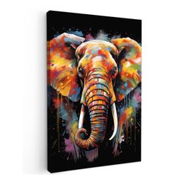 OnlyWow Leinwand Bilder Elefant | Gr.: 20 x 30 cm