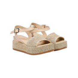 Desa Sandale 'Keilsandalen' Damen Gr&ouml;&szlig;e 37 beige