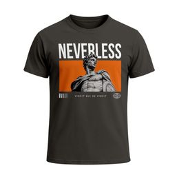 Neverless Shirt 'VINCIT QUI SE VINCIT' Herren Gr&ouml;&szlig;e 4XL grau