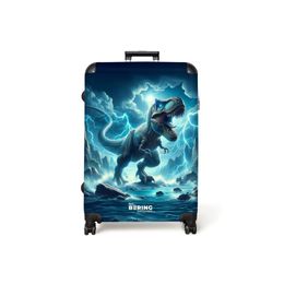 NoBoringSuitCases Suitcase, Koffer, Reisekoffer T-Rex blau | Gr.: 72