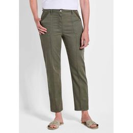GOLDNER Gr&uuml;ne, konische Hose SARA, sportiv in khaki | Gr.: 48