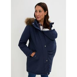 bonprix 3-in-1 Funktions-Umstandsjacke und Tragejacke, blau, Gr.34, Funktionale Umstandsjacke mit Tragefunktion und Tunnelzug
