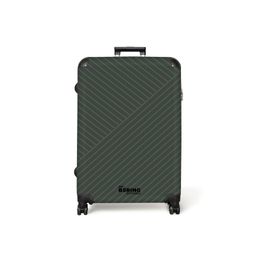 NoBoringSuitCases Suitcase, Koffer, Reisekoffer Dunkelgr&uuml;nes Linienmuster | Gr.: 36 L