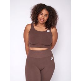 Fortex Fitness Sport-BH 'Seamless Essential' Damen Gr&ouml;&szlig;e XXL schoko