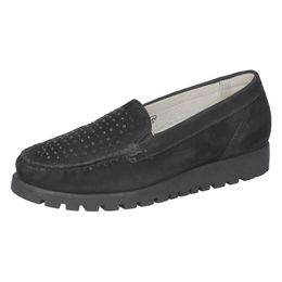 Waldl&auml;ufer Waldl&auml;ufer Damen Mokassin &raquo;Hegli&laquo; Slipper, Loafer, Bequemschuh mit Glitzersteine, Komfortweite H 7 (40,5)