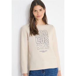 Cecil Damen Langarmshirt modernes Front-Artwork mit Stickerei M (40)