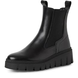 Tamaris Damen Chelseaboots Stiefelette, Schlupfschuh mit T-Logopr&auml;gung 39