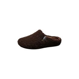VERBENAS Herren VERBENAS Pantoffel Homeslipper, Wohlf&uuml;hlschuh, Hausschuh mit Label braun 45