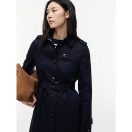 Tommy Hilfiger Damen Langjacke &raquo;HERITAGE SINGLE BREASTED TRENCH&laquo; mit den typischen Trenchcoat-Details blau XS (34)