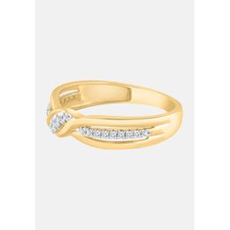 Diamant Exquis Ring aus 375 Gelbgold mit Diamant | Gr.: 56