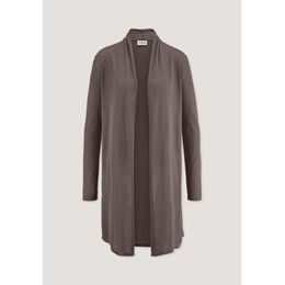 hessnatur Strick Jacke Regular aus TENCEL Lyocell und Bio-Baumwolle in mocca | Gr.: S