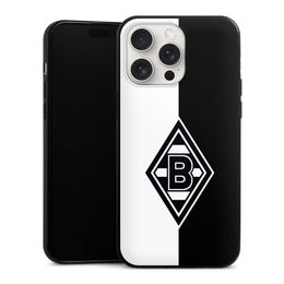 DeinDesign iPhone 15 Pro Max Handy Slim Case extra d&uuml;nn Silikon Handyh&uuml;lle schwarz H&uuml;lle Gladbach Soccer Borussia M&ouml;nchengladbach Silikon Slim Case