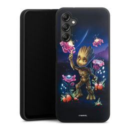 DeinDesign Galaxy A14 5G Handy Premium Silikon H&uuml;lle Handyh&uuml;lle schwarz Case Baby Groot Marvel Guardians Of The Galaxy Silikon Premium Case
