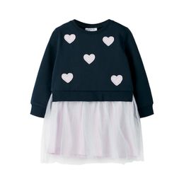 name it M&auml;dchen Minikleid &raquo;NMFBIANJA SWEAT DRESS BRU&laquo; blau 104, N-Gr