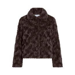 Vila Damen Kurzjacke &raquo;VIDORTE NEW L/S JACKET/PB&laquo; Aus Kunstfell mit Knopfleiste braun 38