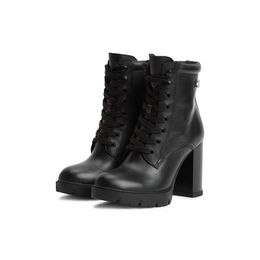 Tommy Jeans Damen High-Heel-Stiefelette &raquo;TJW LACE UP HIGH HEEL BOOTS&laquo; Blockabsatz, Schn&uuml;rstiefelette mit Logoflag 38