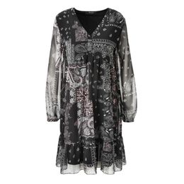 Aniston CASUAL Tunikakleid in schwarz-wei&szlig;-rosa | Gr.: 38