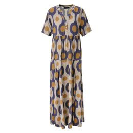 Aniston CASUAL Sommerkleid in taupe-blau-hellbraun | Gr.: 48