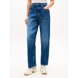 Tommy Jeans Damen Straight-Jeans &raquo;LAYLA HR SLIM STR&laquo; High Waist, Baumwoll-Qualit&auml;t blau 28, L&auml;nge 32