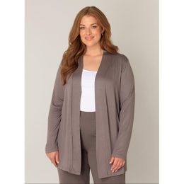 Base Level Curvy Damen Strickjacke &raquo;Ayla&laquo; Gro&szlig;e Gr&ouml;&szlig;en grau 44