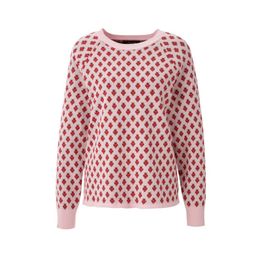Aniston CASUAL Strickpullover in rosa-rot-gr&uuml;n | Gr.: 46