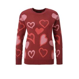 Aniston CASUAL Strickpullover in dunkelrot-rosa-rot | Gr.: 44