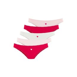Lascana Slip Damen Gr&ouml;&szlig;e L rosa / purpur / wei&szlig;