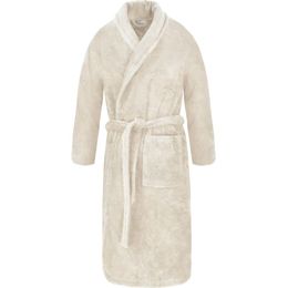 Normani Unisex Baumwoll-Bademantel 450 g/m&sup2; Flee in Beige | Gr.: 3XL