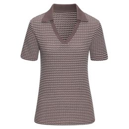 Vivance by Lascana Poloshirt in taupe-creme | Gr.: 48/50