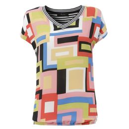 Aniston CASUAL T-Shirt in schwarz-wei&szlig;-rosa-rot-blau-neongr&uuml;n | Gr.: 38