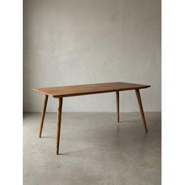 KADIMA DESIGN Massivholz Esstisch im Retro Landhausstil, handgefertigt, Sheesham-Holz | Gr.: 180 x 80 x 76 cm