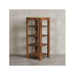 KADIMA DESIGN Massivholz B&uuml;cherregal: Mehrzweck-Stauraum, Sheesham, 3-4 B&ouml;den | Gr.: 44 x 44 x 105 cm
