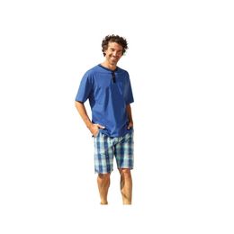 Hajo Hose Webware, Oberteil Single-Jersey Shorty in blau | Gr.: 56
