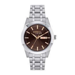 Breil Analog Watch 'Rank' male size One size Dark brown / Silver