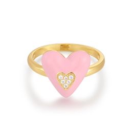Glanzst&uuml;cke M&uuml;nchen Glanzst&uuml;cke M&uuml;nchen Ring Damen Gr&ouml;&szlig;e 52 goldgelb / pink