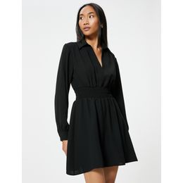 KOTON Kleid Damen Gr&ouml;&szlig;e 32 schwarz Sommerkleid