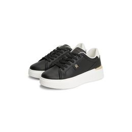 Tommy Hilfiger Damen Plateausneaker &raquo;TH CHIC PLATFORM&laquo; Freizeitschuh, Halbschuh, Schn&uuml;rer mit seitlichem TH-Emblem schwarz 35