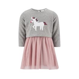 happy girls M&auml;dchen happy girls Sweatkleid Baumwollmischung, Pailletten Details rosa 110, N-Gr