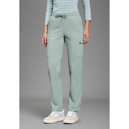 OCEAN SPORTSWEAR Damen Funktionshose - Wanderhose mit praktischen Cargotaschen und verstellbarer Saumweite gr&uuml;n 44, N-Gr