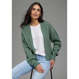 Laura Scott Damen Strickjacke &raquo;mit Oversize-Passform&laquo; in melierter Optik gr&uuml;n 40/42