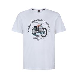 Petrol Shirt 'Men T-Shirt SS Classic Print Bright White' male size 5XL White