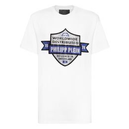Philipp Plein T-Shirt 'Crest' Herren Gr&ouml;&szlig;e L navy / schwarz / silber / wei&szlig;