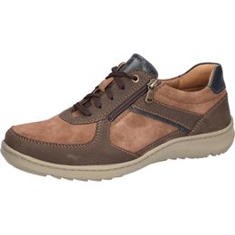 Waldl&auml;ufer Waldl&auml;ufer Herren Schn&uuml;rschuh &raquo;Herwig&laquo; Sneaker, Bequemschuh mit Schn&uuml;rung und Rei&szlig;verschluss, H-Weite braun 9,5 (44)