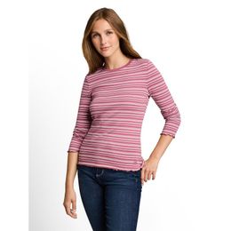 Tom Tailor Denim Damen Tom Tailor Denim T-Shirt mit gewelltem Saum rosa M