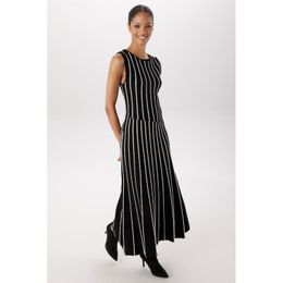 Aniston Selected Damen Aniston SELECTED Strickkleid mit trendigen, strukturierten Streifen - NEUE KOLLEKTION schwarz-wei&szlig; 38, N-Gr