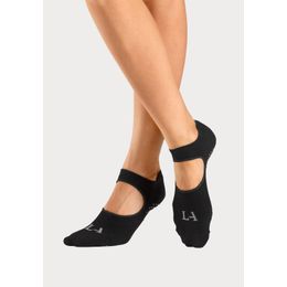 active by Lascana LASCANA ACTIVE Damen ABS-Socken, 3x schwarz, Gr&ouml;&szlig;e 35/38