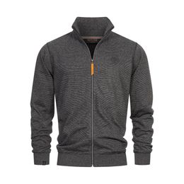 INDICODE Jeans Sweatjacke ' Yanic ' Herren Gr&ouml;&szlig;e XXXL schwarz / wei&szlig;
