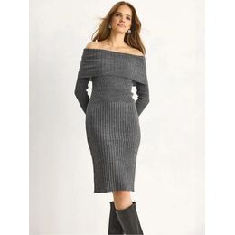 Bianco Lucci Kleid 'Midi' Damen Gr&ouml;&szlig;e 36/38 basaltgrau Sommerkleid