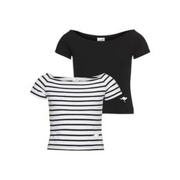 Kangaroos T-Shirt M&auml;dchen Gr&ouml;&szlig;e 140/146 schwarz / wei&szlig;